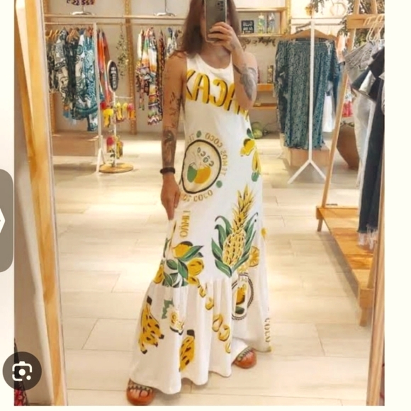 FARM Rio | Dresses | Farm Rio Brazil Fruit Juice Maxi Sz Small Nwt ...